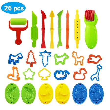 26PCS DIY Clay Modeling Clay Kit Clay Plastic Play Dough Tools Set For ...