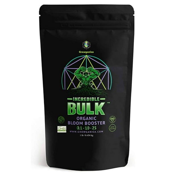 Growganica Incredible Bulk Organic Bloom Booster Garden Fertilizer 0.1 ...