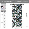 Blue Leopard Print Pattern Blackout Curtains,Triple Weaved Fabric ...