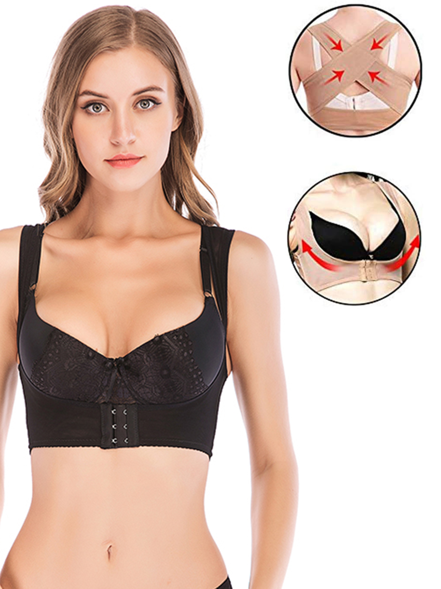 Women s Chest Holder Posture Correction X Back Brace Adjustable High