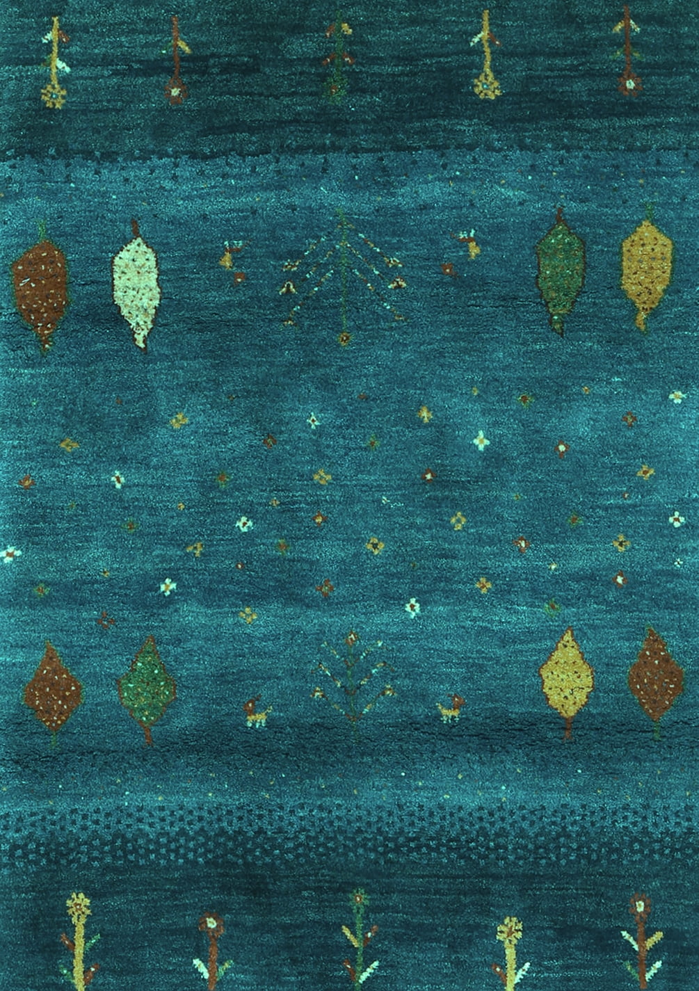 Ahgly Company Machine Washable Indoor Rectangle Abstract Turquoise Blue ...