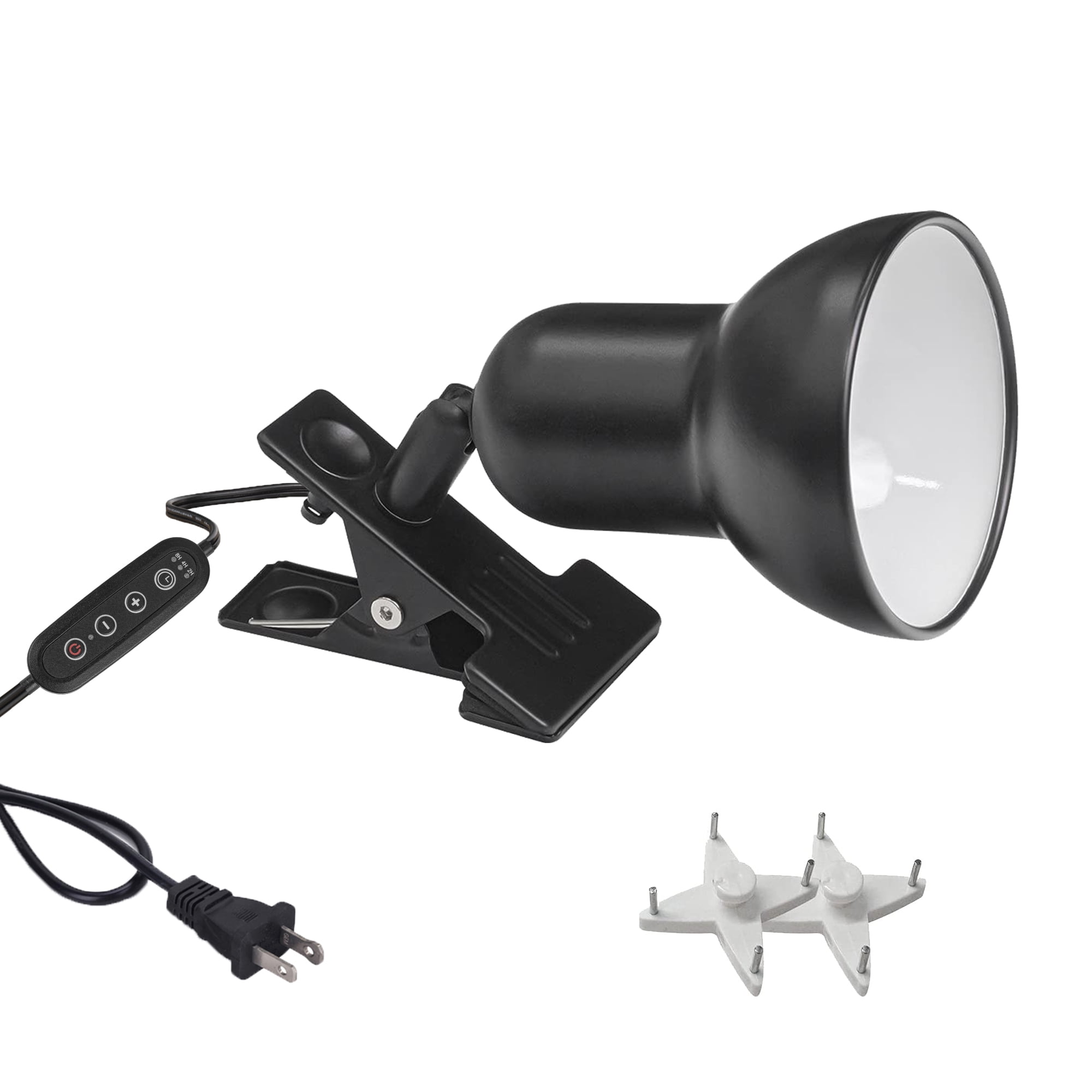 Kiven Clip on Lamp with Clamp Base and Adjustable Light Arm, Dimmable ...