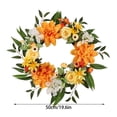 Artificial Spring Wreath for Front Door, White Floral Summer Wreath ...