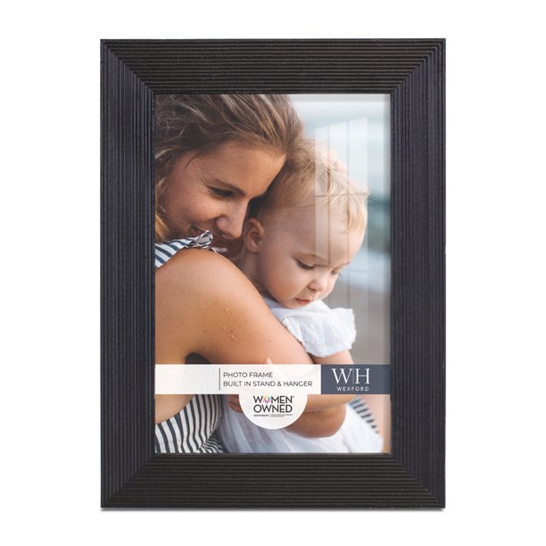 Premium Ebony Solid Wood Picture Frame, 4" x 6" - Walmart.com