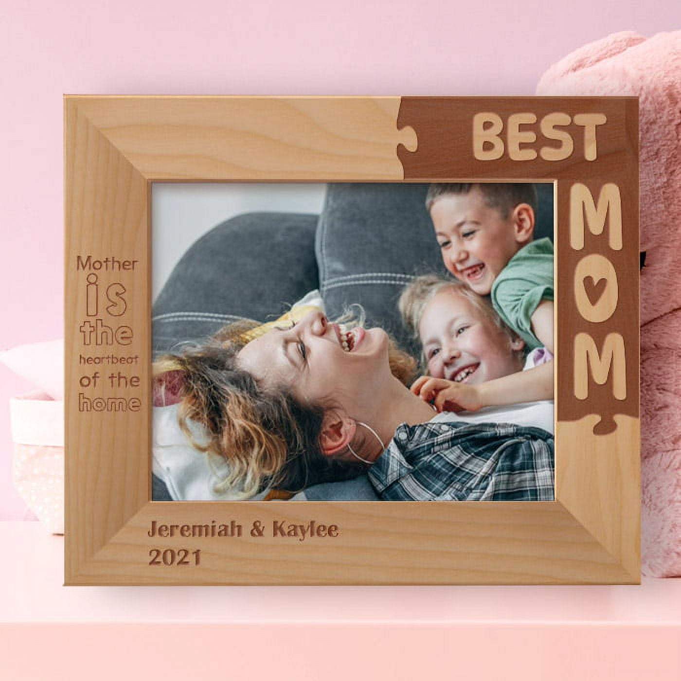 Best Mom Mother Is The Heartbeat Of The Home Personalized Wooden Frame ...