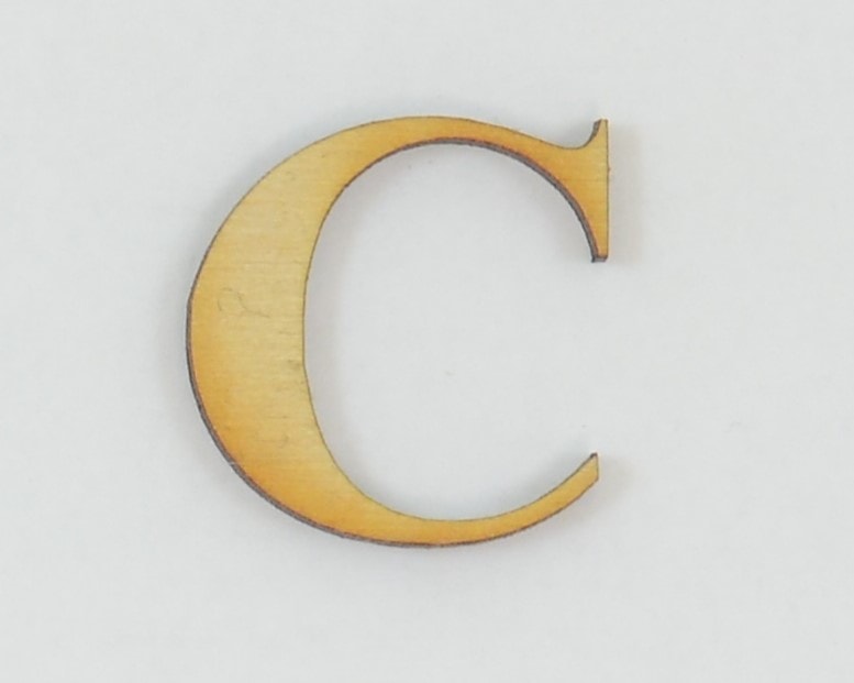 1 Pc, 5 Inch X 1/4 Inch Thick Times New Roman Bold Wood Letters C Great ...