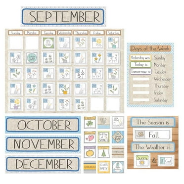 Eureka A Teachable Town Calendar Bulletin Board Set - Walmart.com