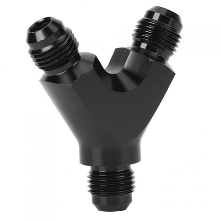 3 Way Fitting Y Block Adapter An6 Male Connector Aluminum Alloy 3-Way ...