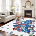 American Flag Truck Washable Living Room Rugs 9'x12', Independence Day ...