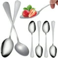 DEEPCRAFF Dinner Cake Spoons Stainless Steel Household Hikes 6 Pcs ...