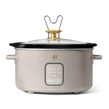 Beautiful 4Qt Slow Cooker with Touch-Activated Display, Porcini Taupe ...