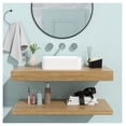 Ceramic Vessel Sink, 19x15 White Bathroom Sink, Rectangular Modern Wash ...