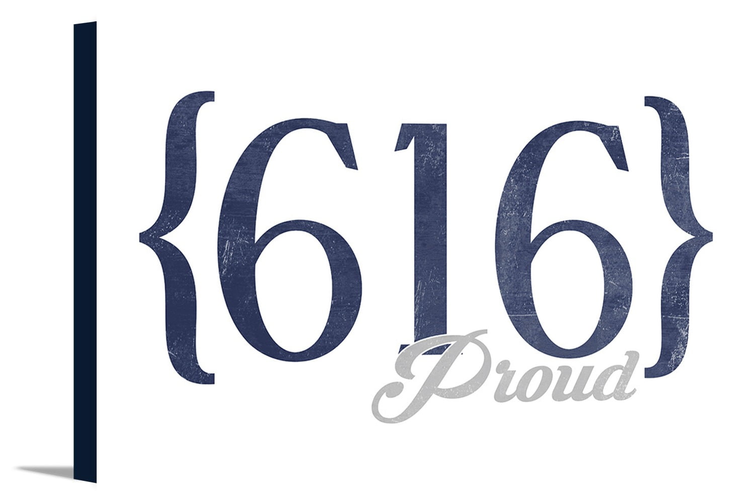 Grand Rapids, Michigan - 616 Area Code (Blue) - Lantern Press Artwork ...