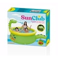 Sunclub 69" x 24.5" Green Round Inflatable Dinosaur Kiddie Pool with ...