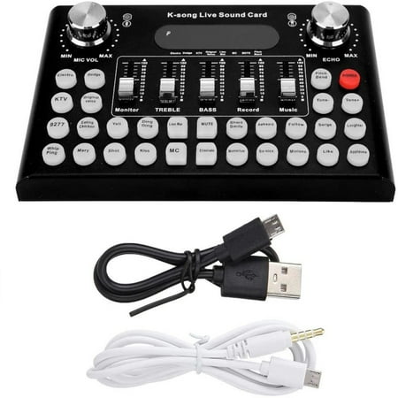 Live Sound Card, Professional Sound Card Mixer F007 Metal Shell USB ...