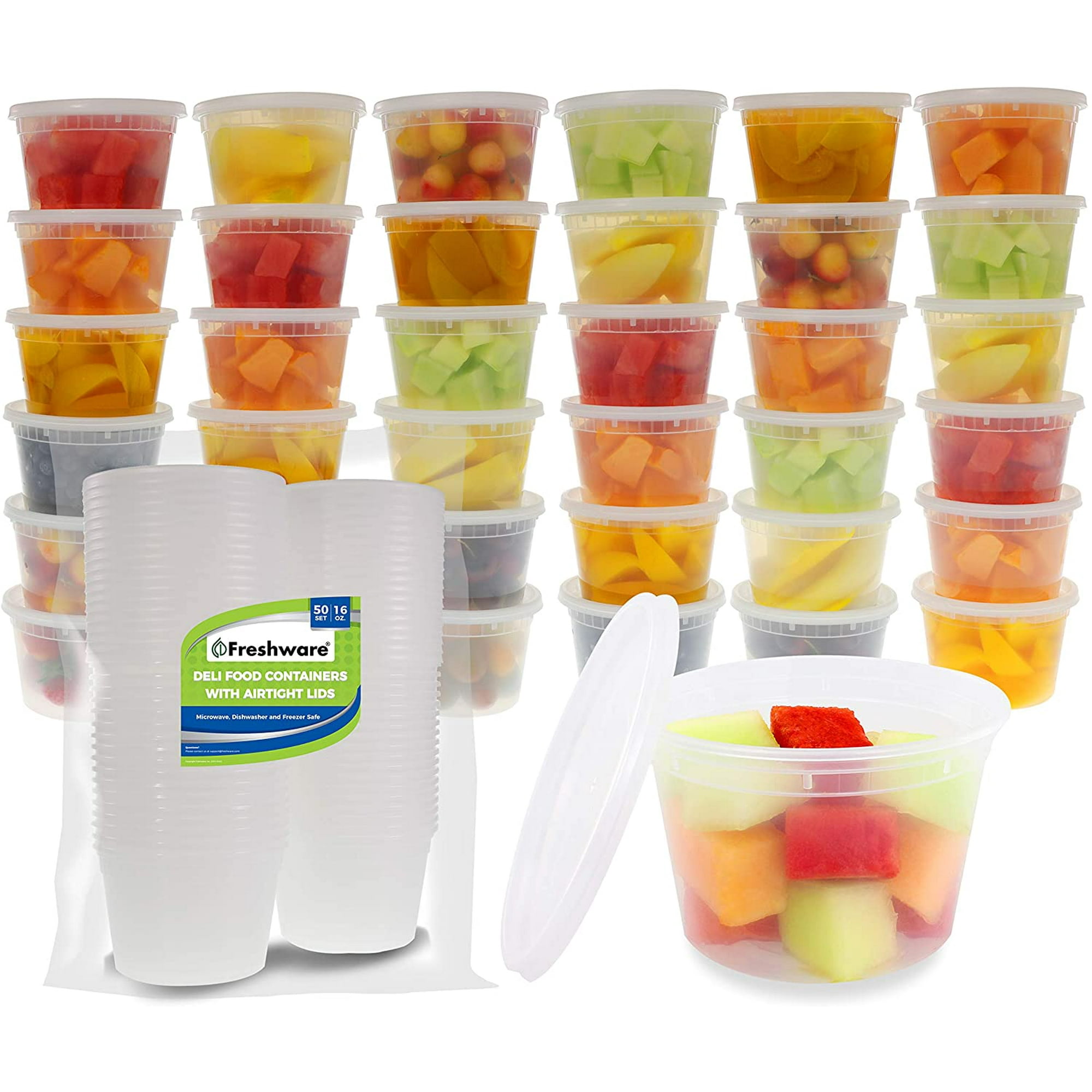 Click here for Cpdd Food Storage Containers [50 Set] 16 Oz Plasti... prices