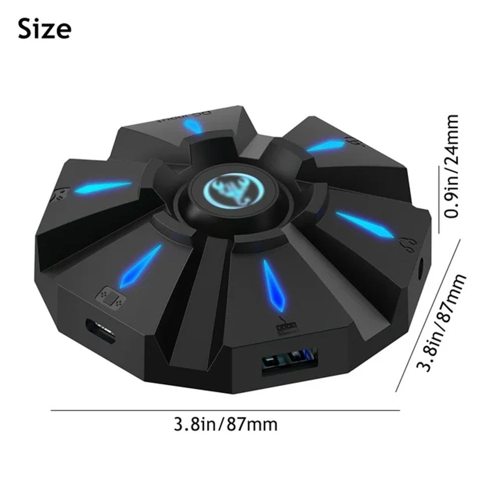 HLONK PC Controller Adapter for Switch 6-in-1 Portable Mouse Keyboard ...