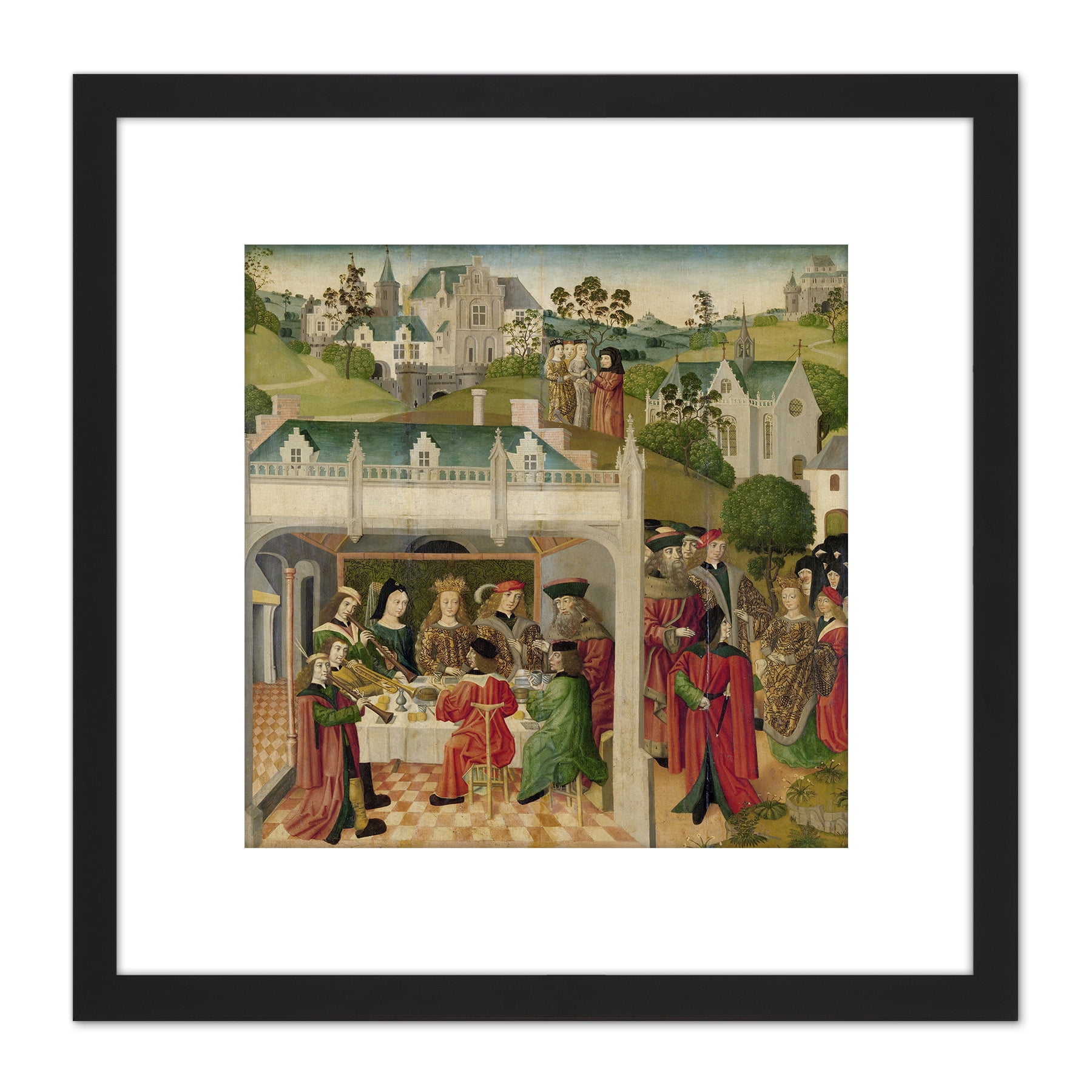 Wedding Feast Saint Elizabeth Louis Of Thuringia 8X8 Inch Square Wooden ...