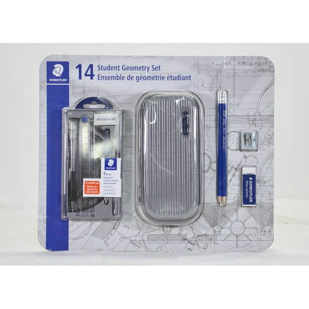 Staedtler Student Geometry Set 14 Piece Grey - Walmart.ca