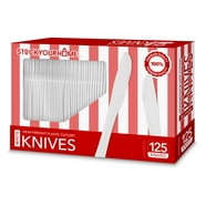 Dixie Disposable Heavyweight Cutlery Utensils, White Plastic Knives ...