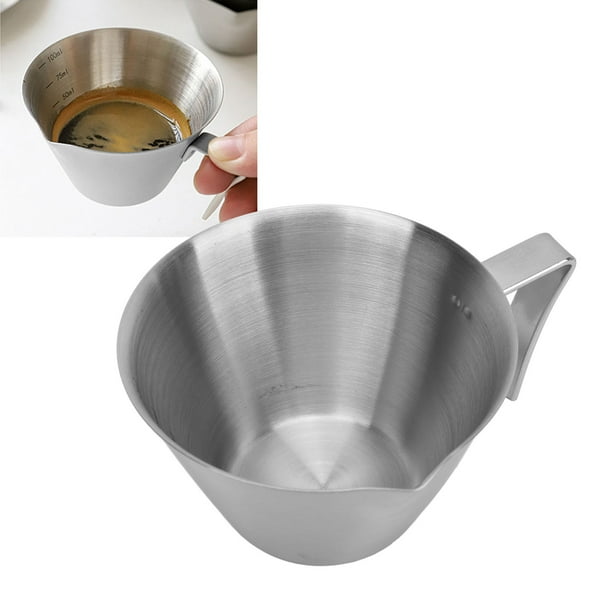 Stainless Steel Coffee Pouring Cup, Rustproof Clear Scale Coffee ...