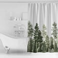Small Stall Shower Curtain 36x72 Inch Narrow Half Size Forests Tree ...