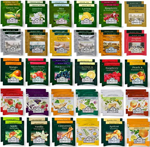 Tea Bags Sampler Assortment Box -(60 Count)-Perfect Variety Tea pack in ...