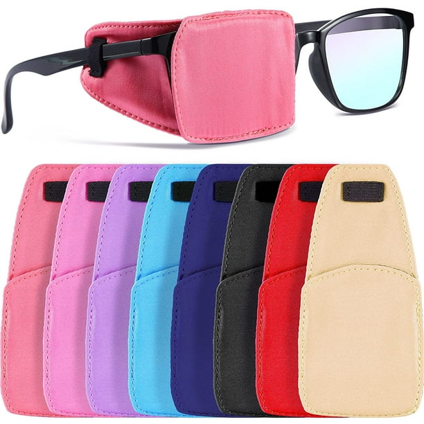 NETSENG8 Pieces Silk Eye Patch for Adults Kids Glasses to Cover Either ...