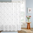Bathroom Shower Curtain Pastoral Country Purple Flowers Waterproof ...