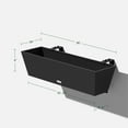 Veradek Pure Series Railing 36" Plastic Planter - Black - Walmart.com