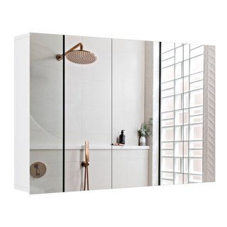 Homall Wood Wall Cabinet, Bathroom Medicine Cabinet Storage with 2 ...
