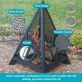 Sunnydaze Majestic Pyramid Heavy-Duty Steel Fire Pit - 24.5" Square ...