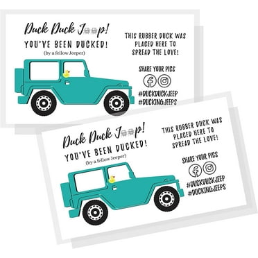 Crafters Cup You've Been Ducked Card 50 Pack Ducking Card Tag 2 x 3 ...