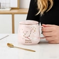 Desk Coffee Mug Ceramic Tea Cup Home Drinkware Pink Mug for Study ...