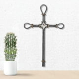 Silver and Copper 16 x 11 inch Metal Wall Cross - Walmart.com