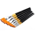 M Buder 8Pcs Paint Brushes Set Nylon Hair Flat Tipped Drawing Accessory ...