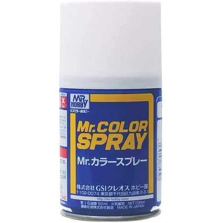 Mr. Color Spray - White (Gloss/Primary) (S1) 100ml Gloss Aerosol Paint ...