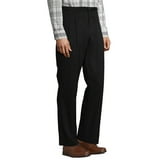 George Men's Wrinkle Resistant Pleated Pants with Comfort Fit and ...
