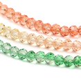 20 Strands Transparent Painted Glass Beads Strands Faceted Rondelle ...