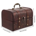 WHAMVOX Brown Wooden Keepsake Box Vintage Style Storage Solution for ...