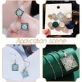 2Sets Glass Cabochons Square with Floor Tile Pattern Mixed Color ...