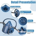 Respirator Mask Reusable Half Face Gas Cover/ Dual Airline Supplied Air ...
