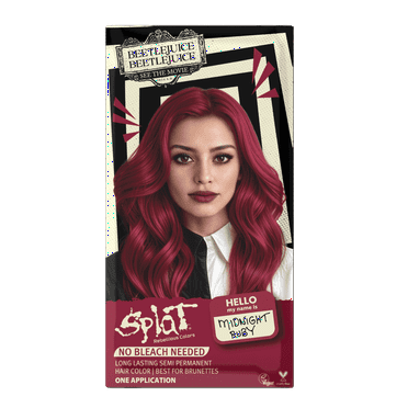 SPLAT Temporary Midnight Ruby Hair Dye, Semi-Permanent Red Hair Color ...
