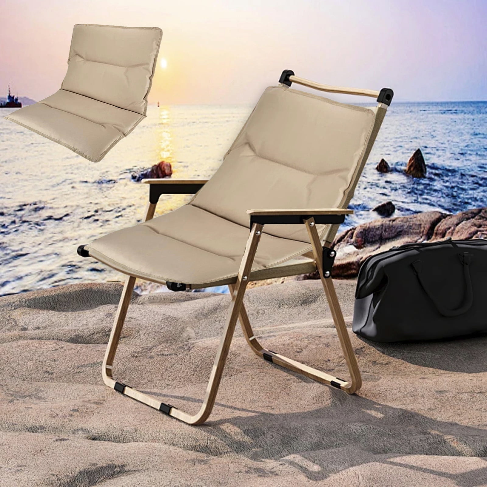 Click here for Yimwnyi Back Chair Cushion  Portable Beach Chair C... prices
