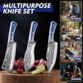 3PCS Butcher Knife Set for Meat Cutting， Hand Forged Professional Chef ...