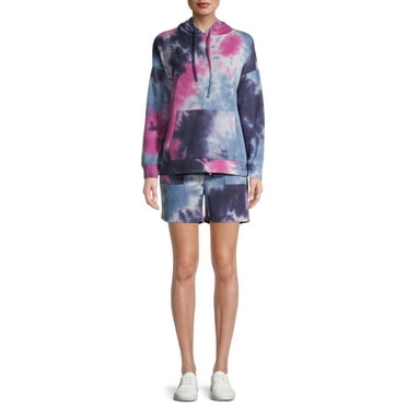 No Boundaries Juniors Zip Up Tie Dye Hoodie - Walmart.com