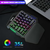 UHM One-Hand Gaming Keyboard, USB Wired, 35 Keys, LED Backlit ...
