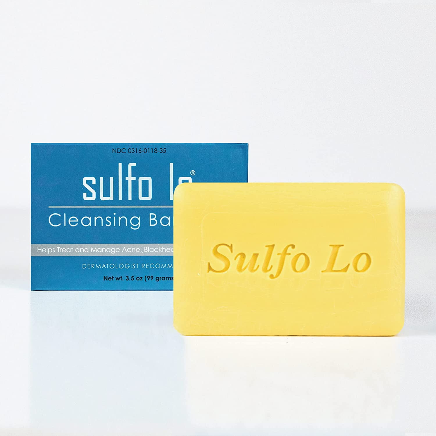Sulfo-Lo Cleansing Bar Soap with Sulfur for Face and Body, 3.5 Ounce ...