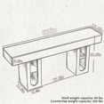 Mintazer 63" Modern U-Shaped Console Table with Charge Station ...