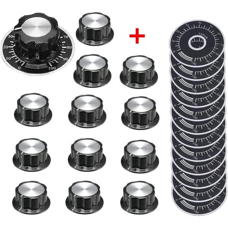 Bakelite Potentiometer Cap, Potentiometer Knob + 0-100 Digital Dial (12 ...